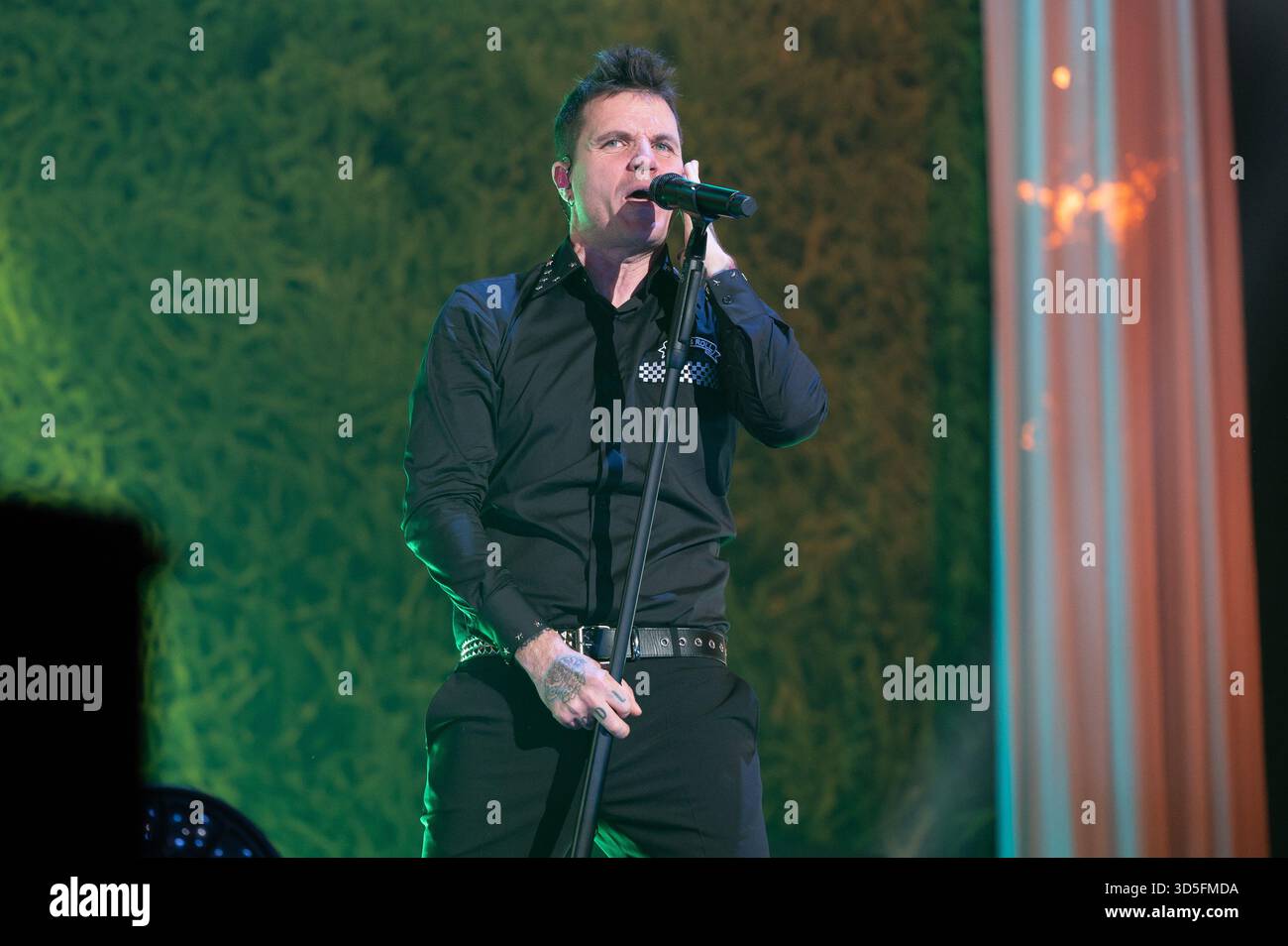 Singer Dani Martin performs during his concert at the Movistar Arena ...