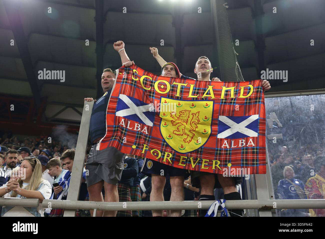 Scotland supporters cheer for their team after the World Cup 2026 group ...