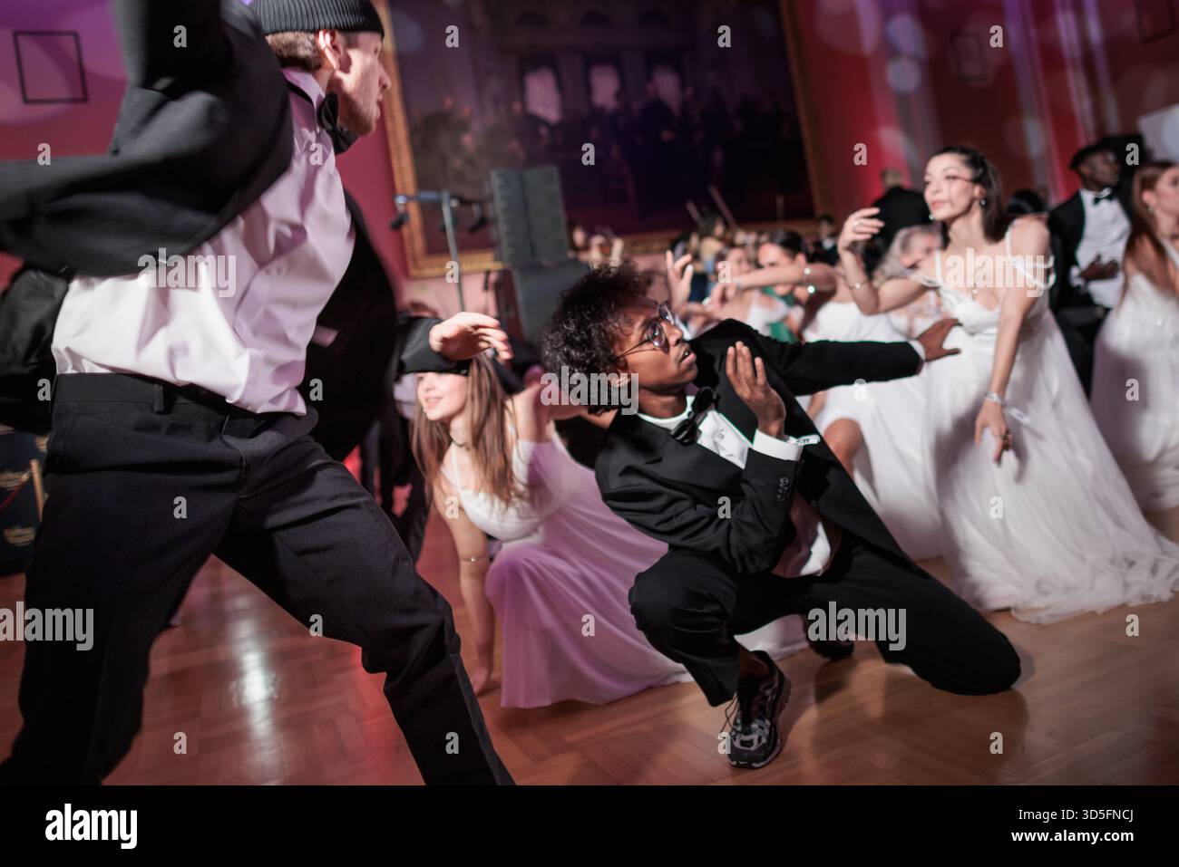 15 November 2025, Berlin: Dancers open the Hip-Hop Ball in the Rotes ...