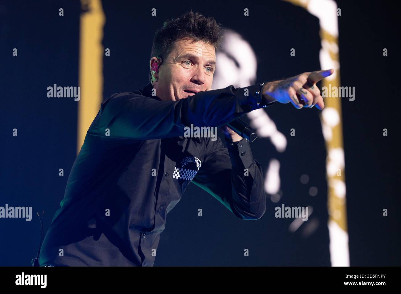 Singer Dani Martin performs during his concert at the Movistar Arena ...