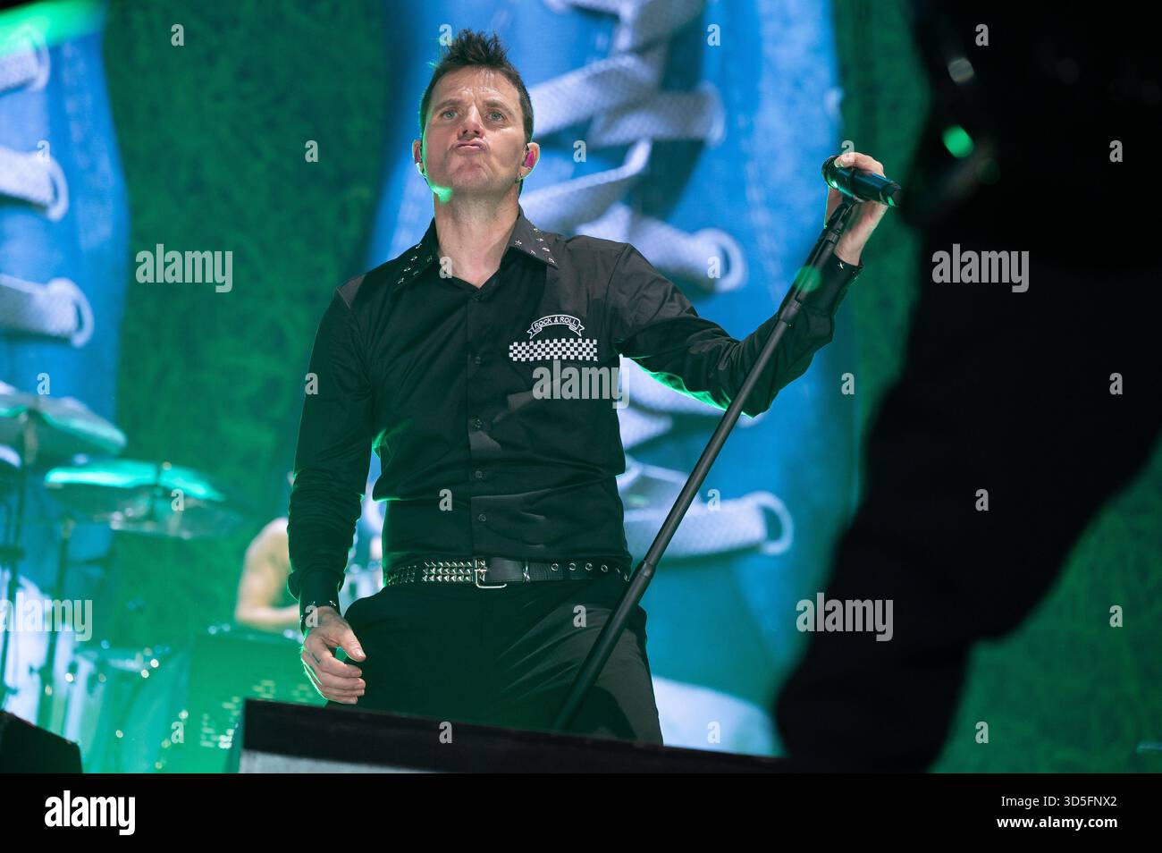 Singer Dani Martin performs during his concert at the Movistar Arena ...