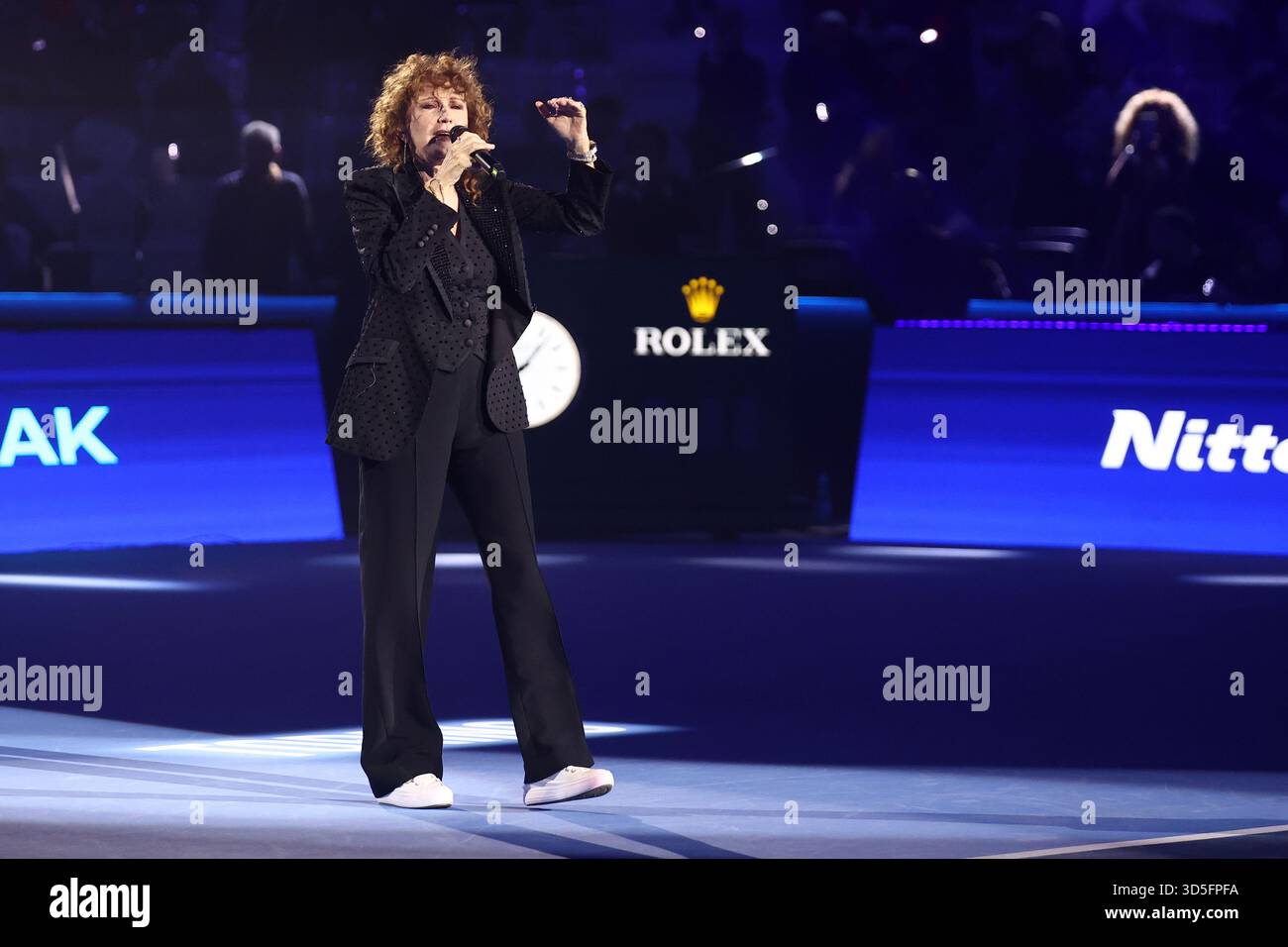 Fiorella Mannoia performs during Day seven of the Nitto ATP World Tour ...