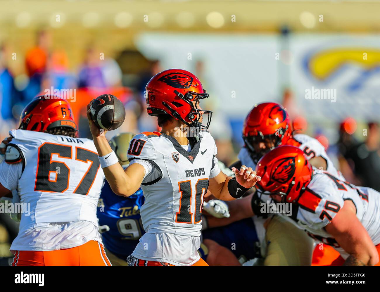 November 15, 2025:.Oregon State Beavers quarterback Tristan Ti'A (10 ...