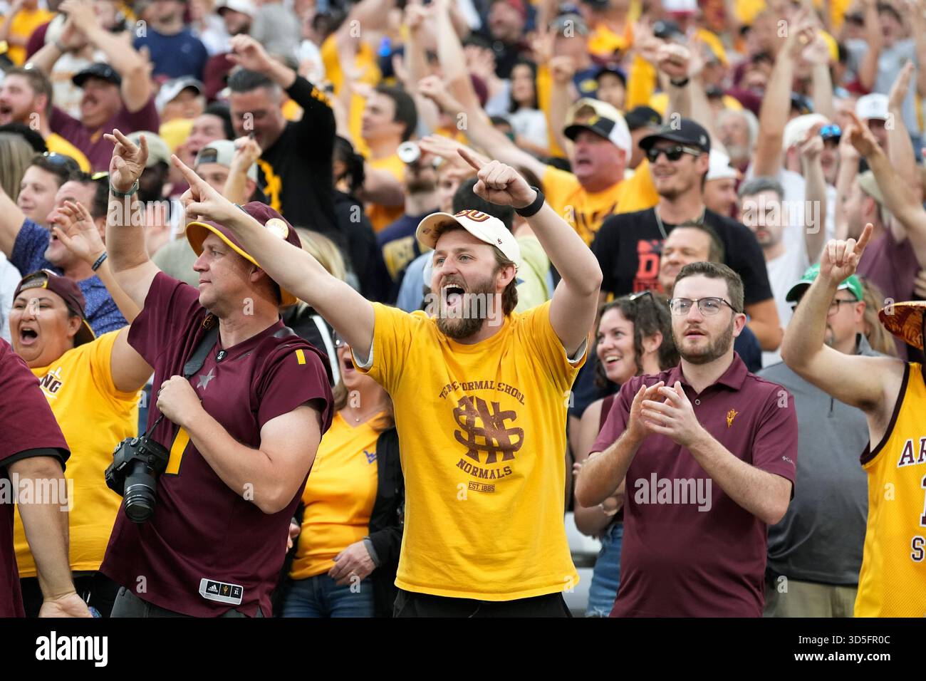 Arizona State fans celebrate a defensive stop against West Virginia in ...