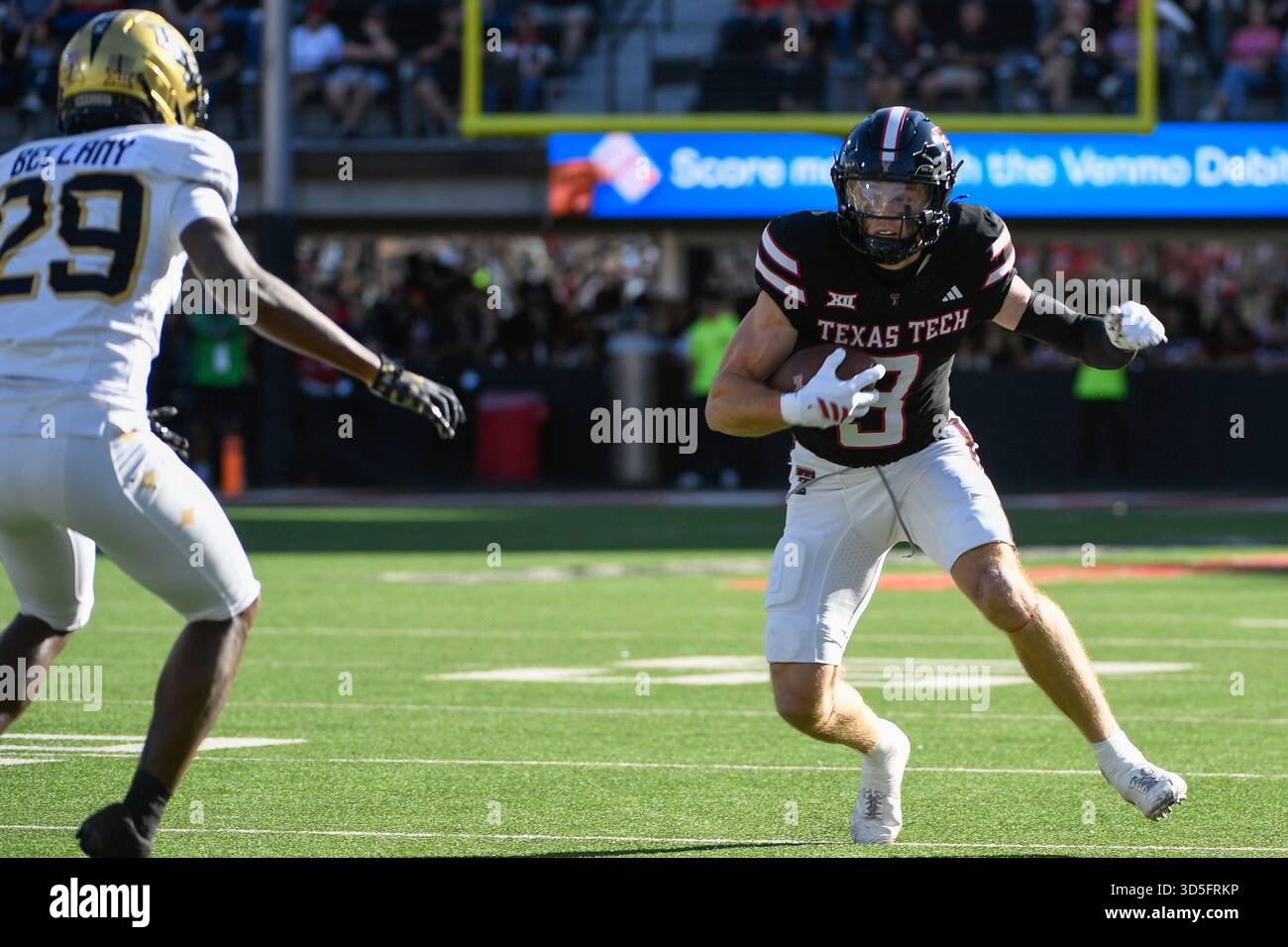 Texas Tech wide receiver Coy Eakin (3) runs with the ball while Central ...