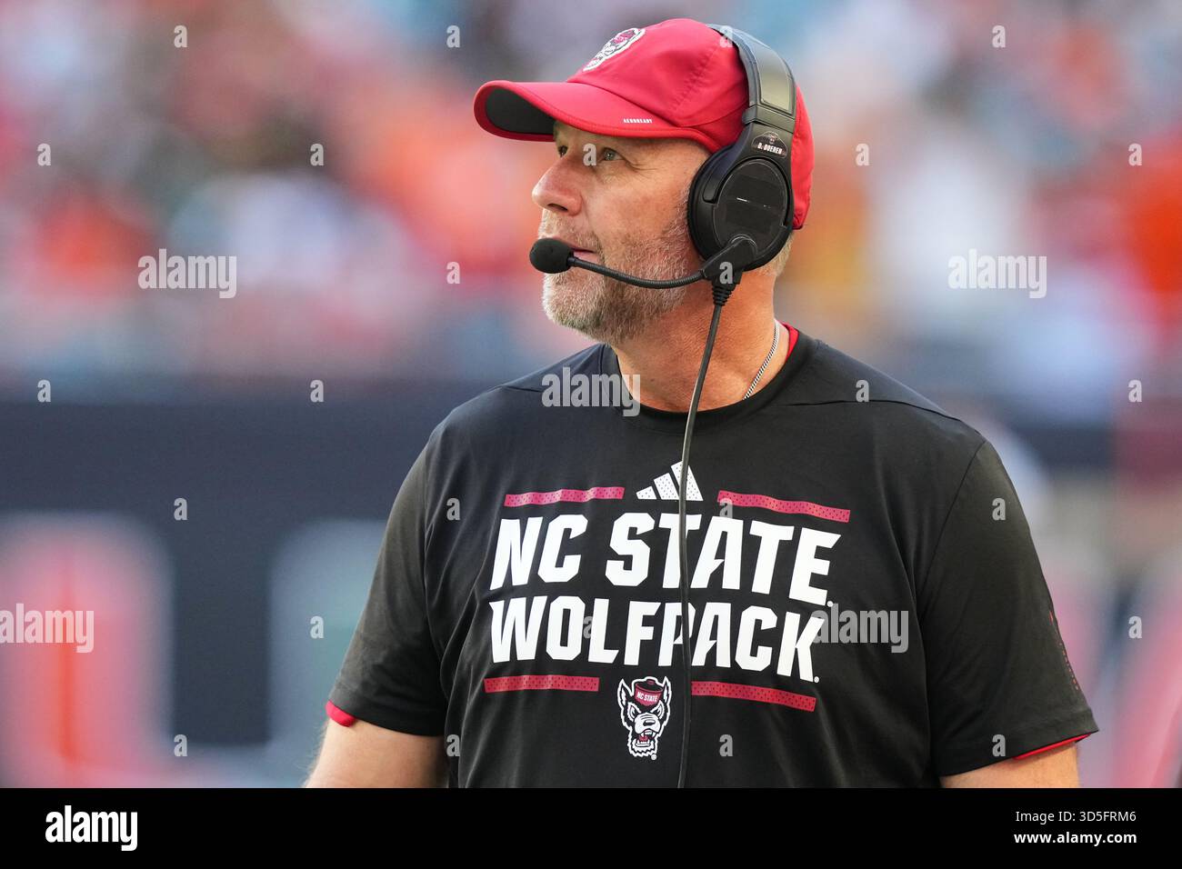 North Carolina State head coach Dave Doeren watches during the first ...