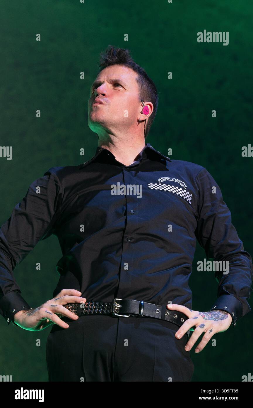 Singer Dani Martin performs during his concert at the Movistar Arena ...