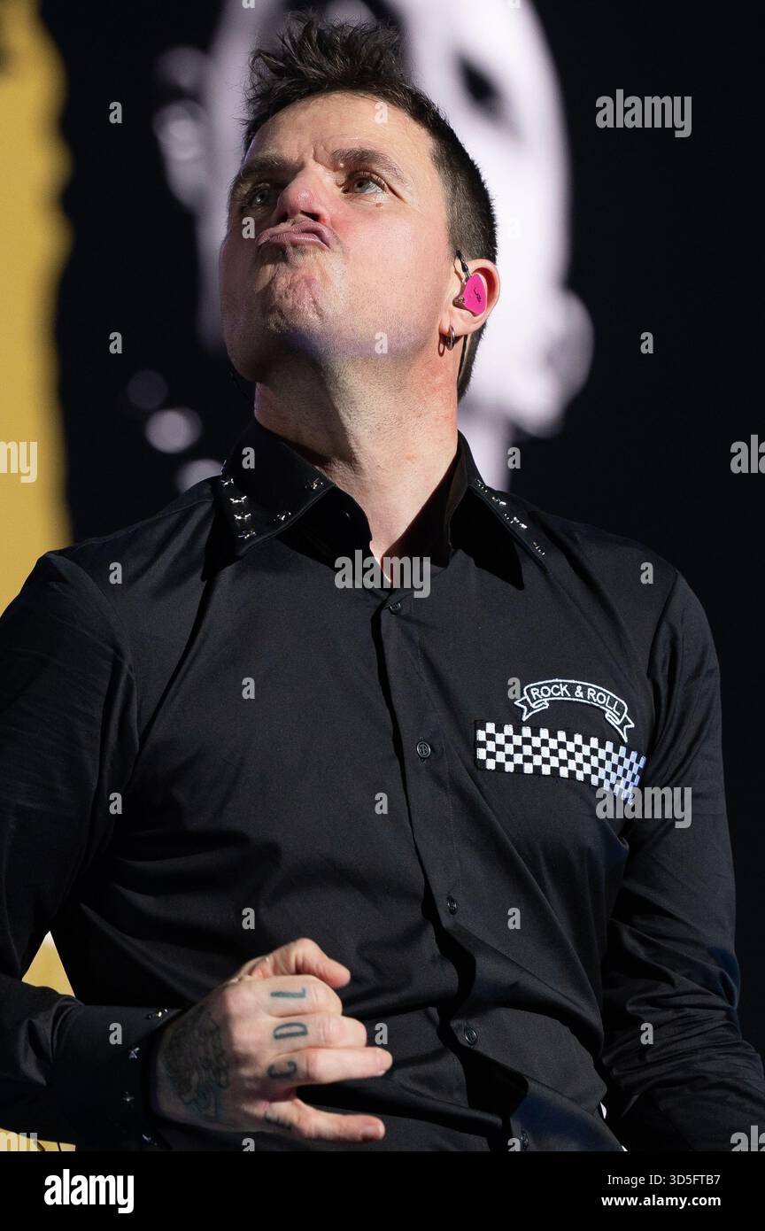 Singer Dani Martin performs during his concert at the Movistar Arena ...