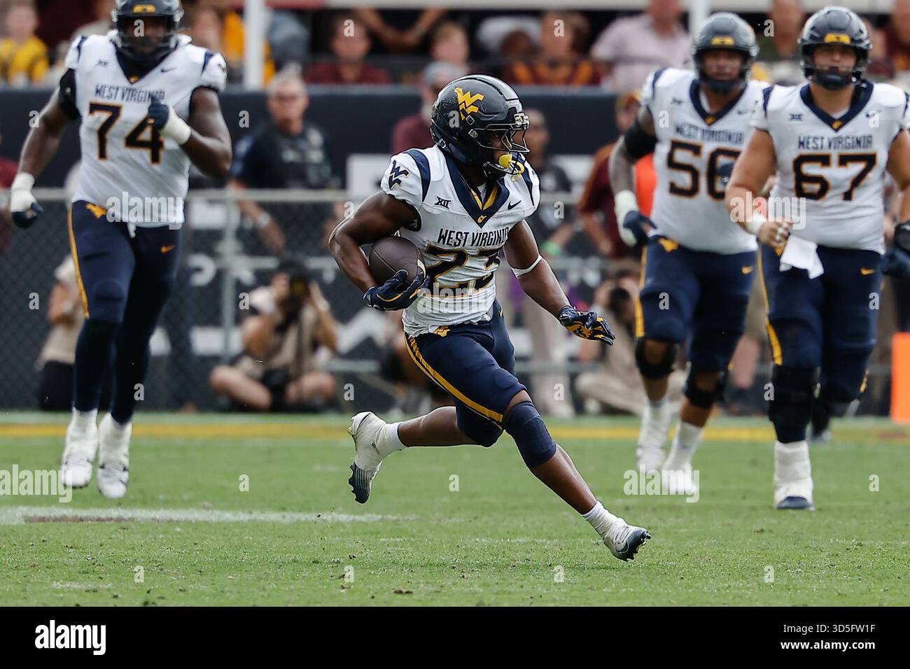 TEMPE, AZ - NOVEMBER 15: West Virginia Mountaineers running back Cyncir ...