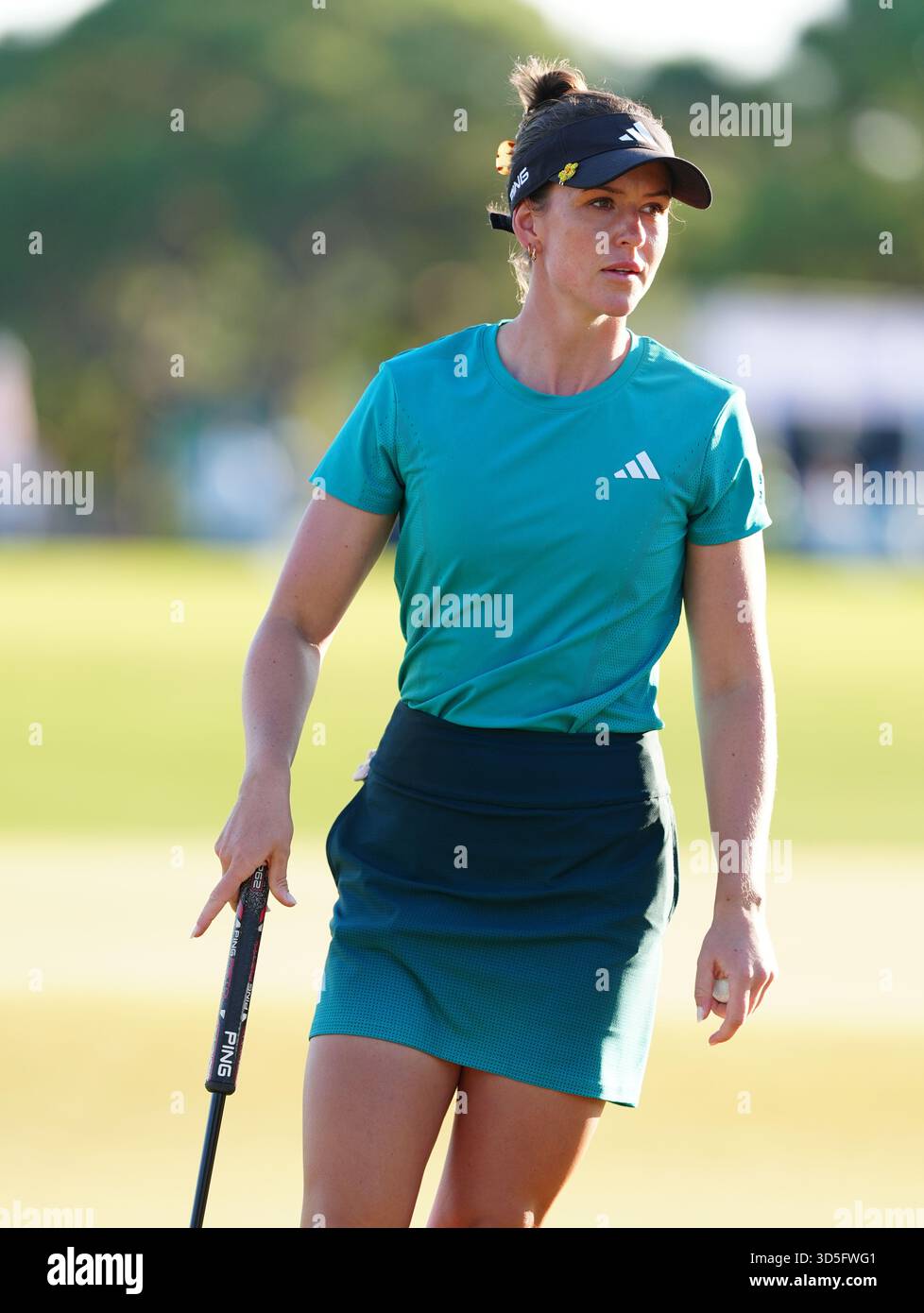 BELLEAIR, FL - NOVEMBER 15: LPGA golfer Linn Grant putts on the 18th ...