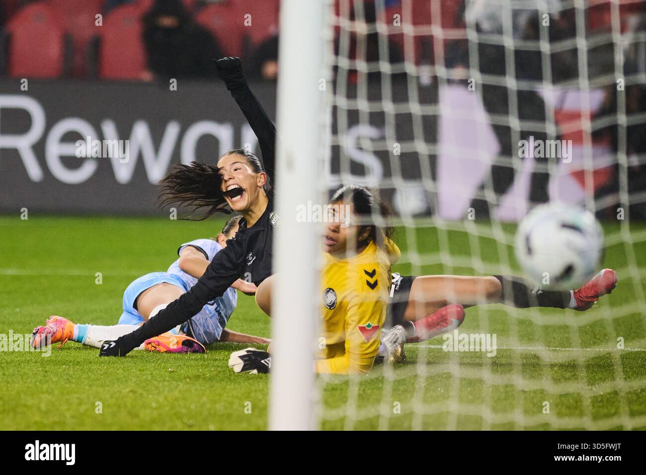 Vancouver Rise FC forward Holly Ward (19) celebrates after scoring the ...