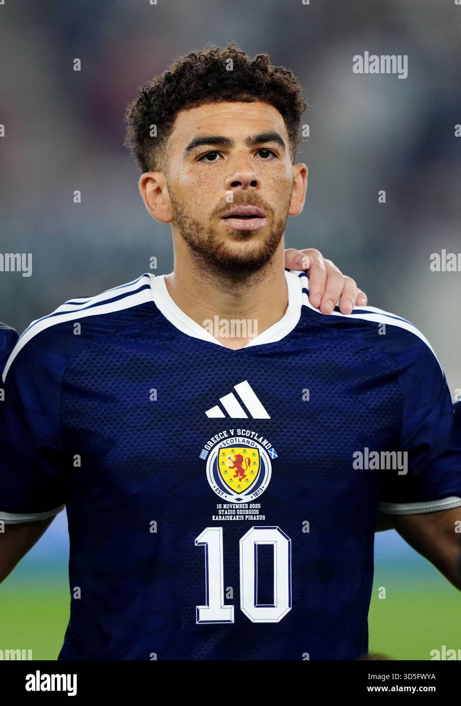 Scotland's Che Adams during the national anthem before the FIFA World ...