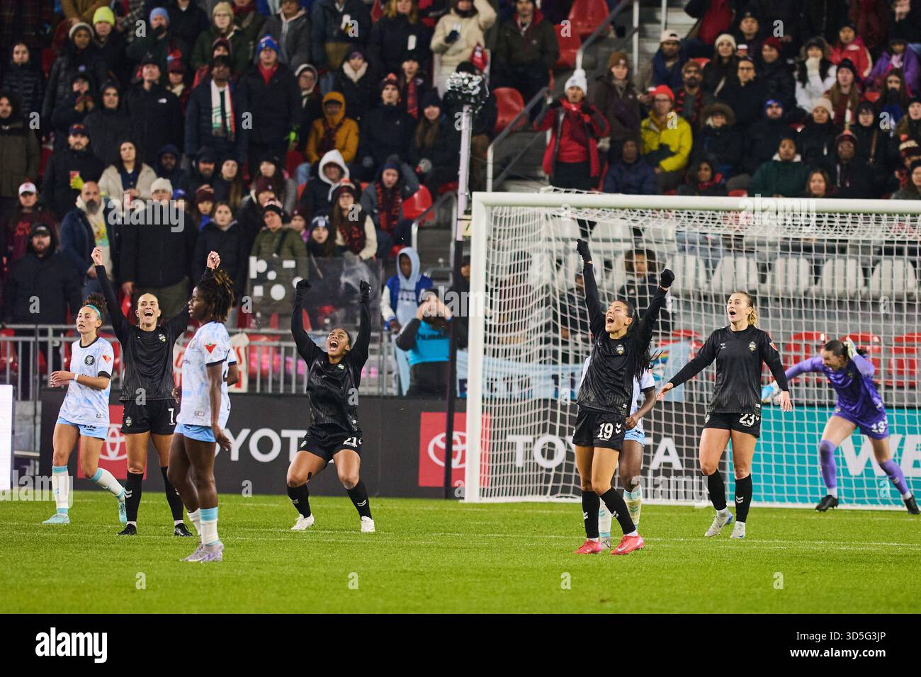 Vancouver Rise FC celebrate after winning the 2025 inaugural NSL ...