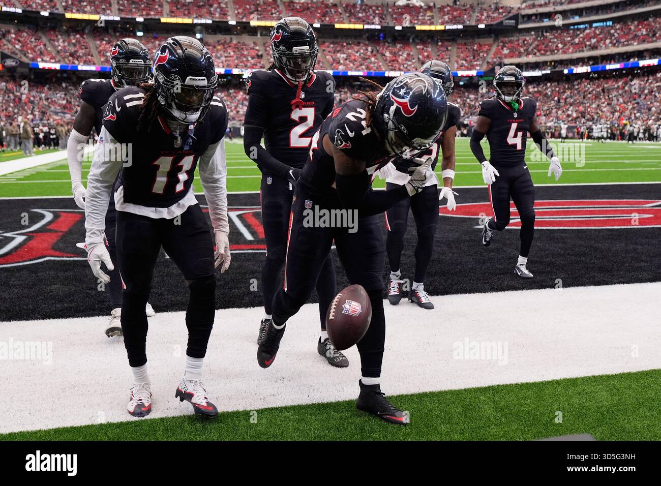 Houston Texans cornerback Derek Stingley Jr. (24) celebrates with ...