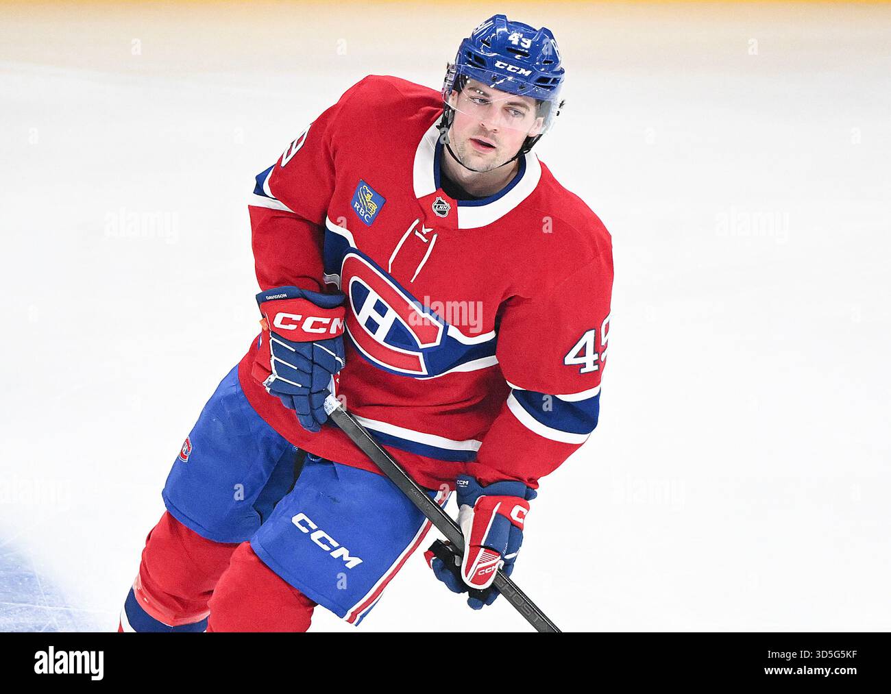 Montreal Canadiens' Jared Davidson skates prior to making his NHL ...