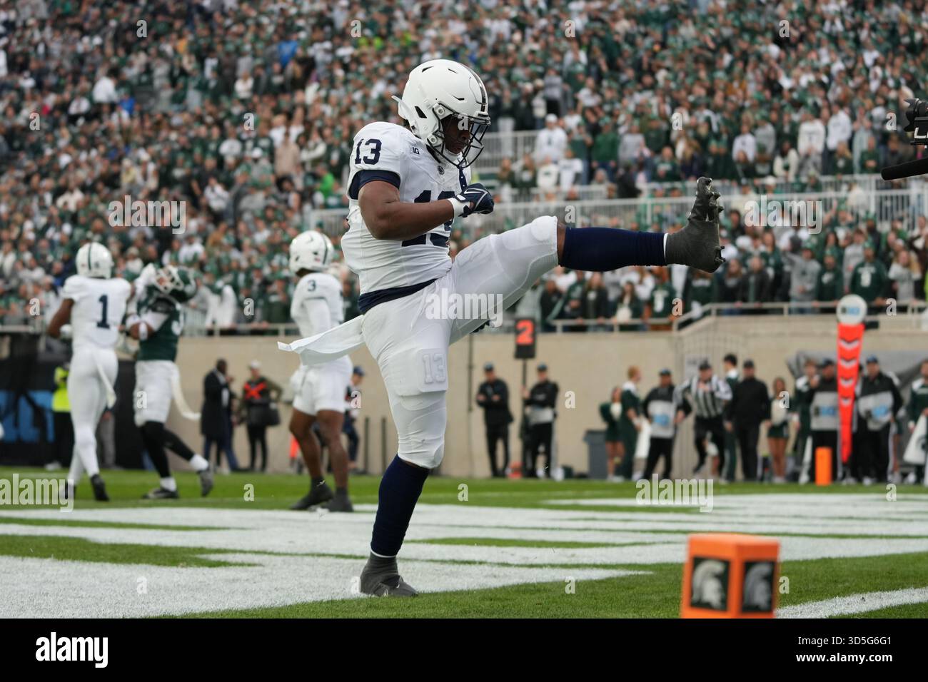 Penn State running back Kaytron Allen (13) celebrates during an NCAA ...
