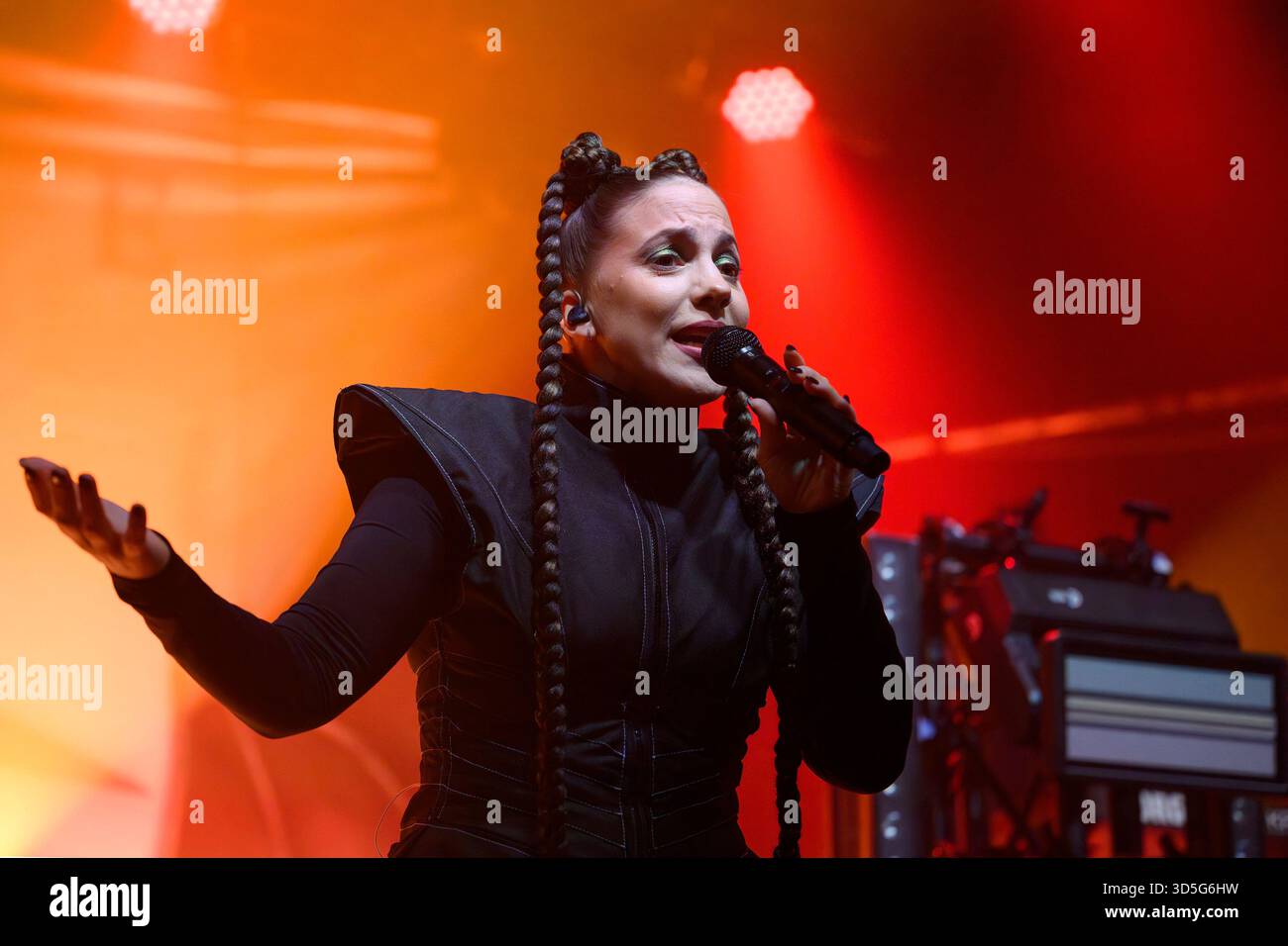 Singer LaFee (Christina Klein) at her concert as part of her Shadow ...
