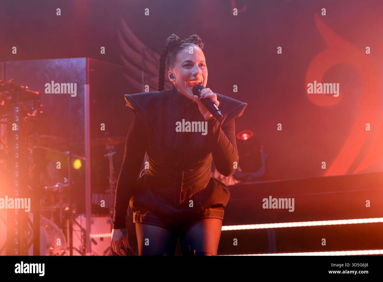 Singer LaFee (Christina Klein) at her concert as part of her Shadow ...