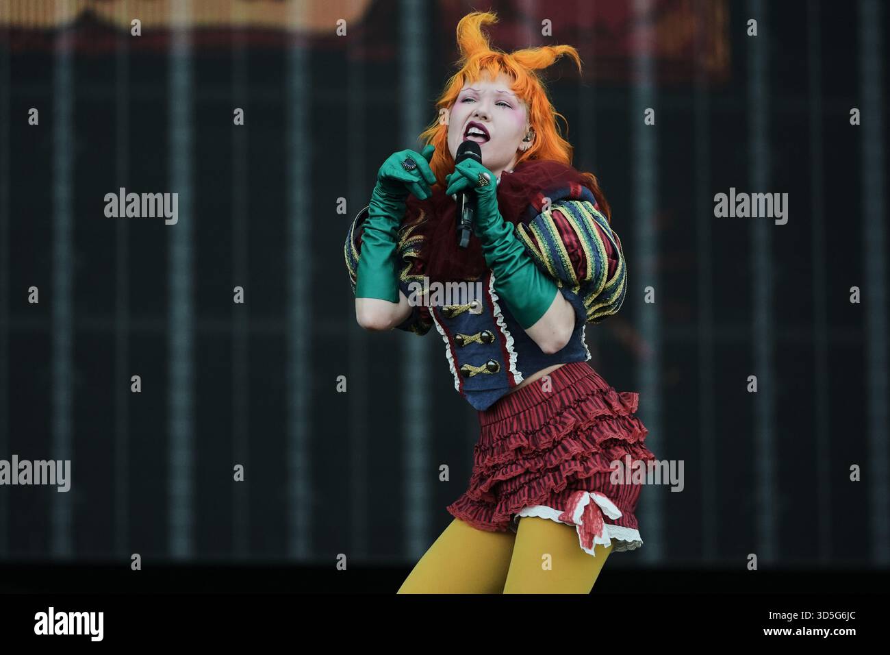 Michelle Buzz, singer of the U.S. band Haute & Freddy, performs during ...