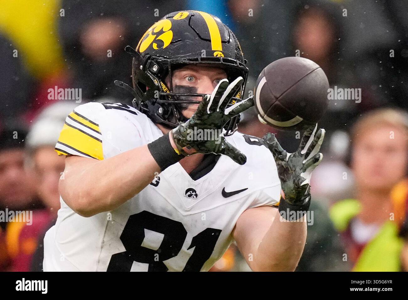 Iowa tight end DJ Vonnahme makes a catch during the second half of an ...