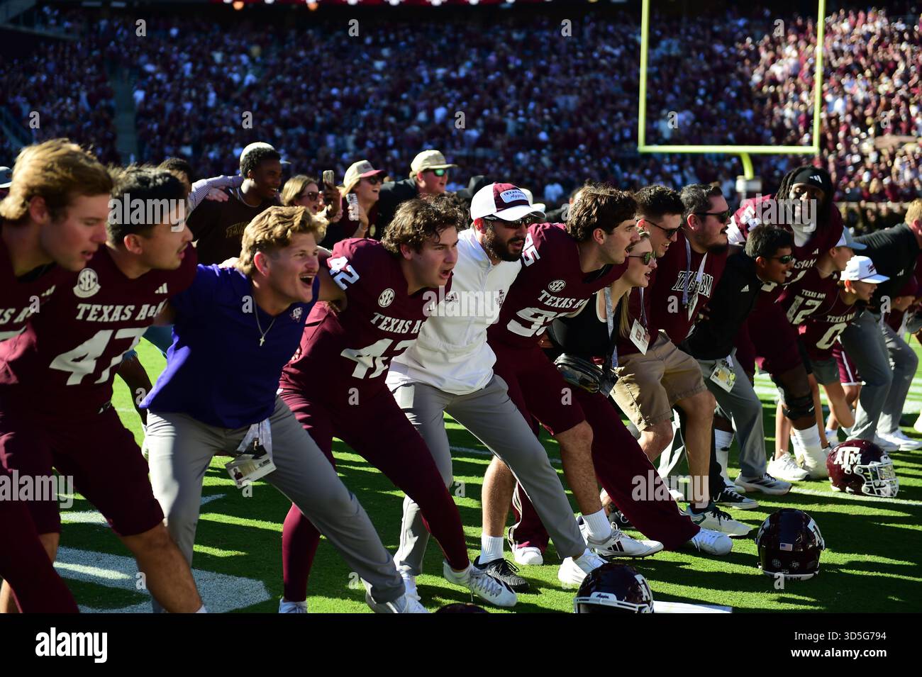 November 15, 2025, College Station, Texas, USA: Texas A&M Aggie players ...