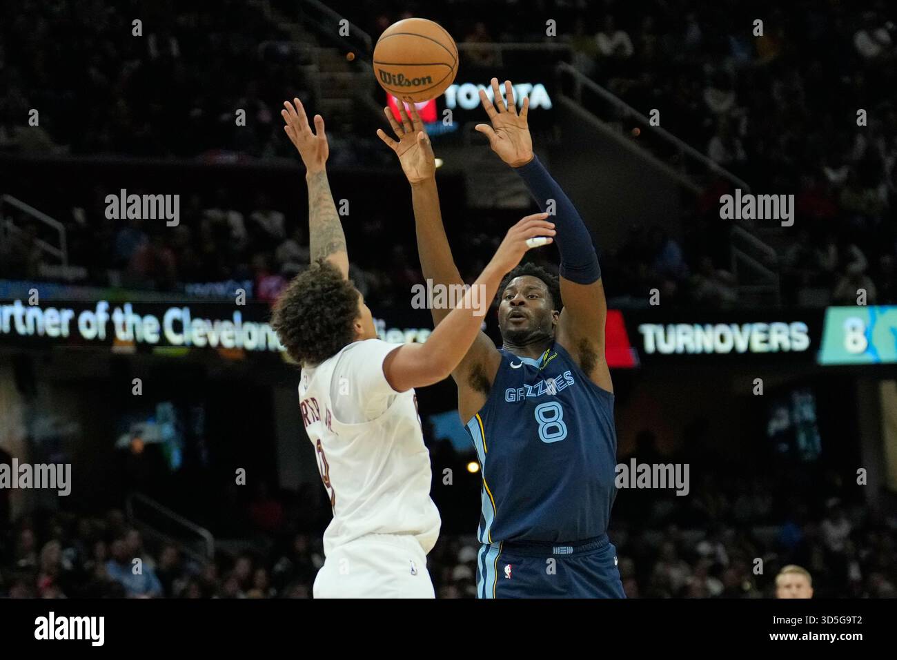 Memphis Grizzlies forward Jaren Jackson Jr. (8) shoots over Cleveland ...