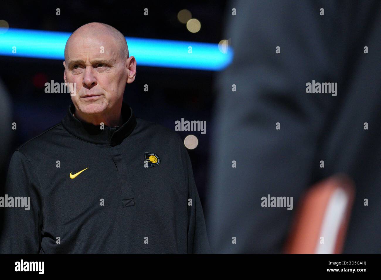 Indiana Pacers head coach Rick Carlisle watches his team during player ...