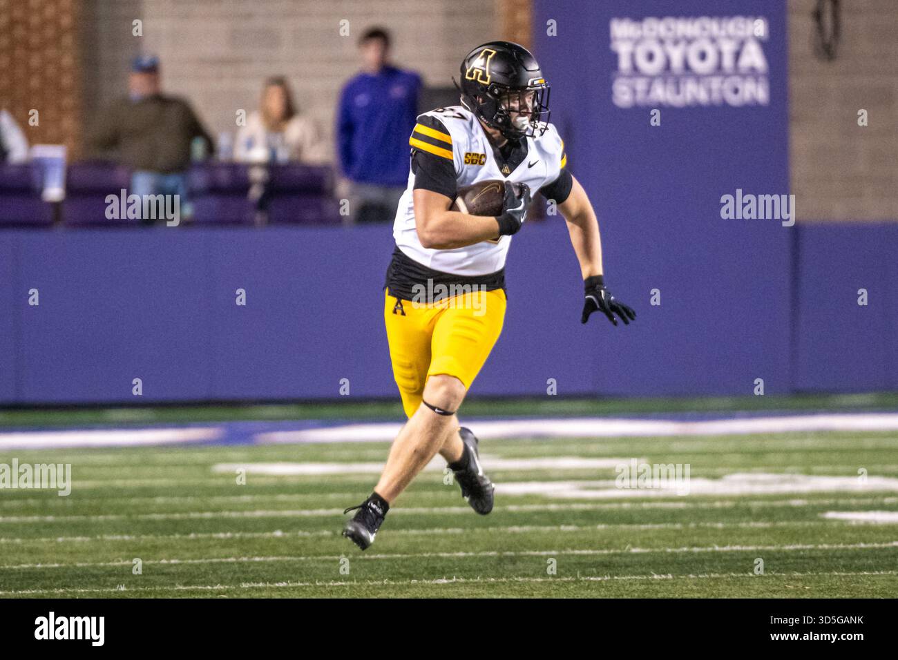 Appalachian State tight end Dillon Galloway runs the ball against James ...