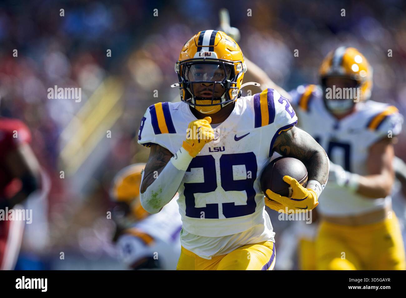 BATON ROUGE, LA - NOVEMBER 15: LSU Tigers running back Caden Durham (29 ...