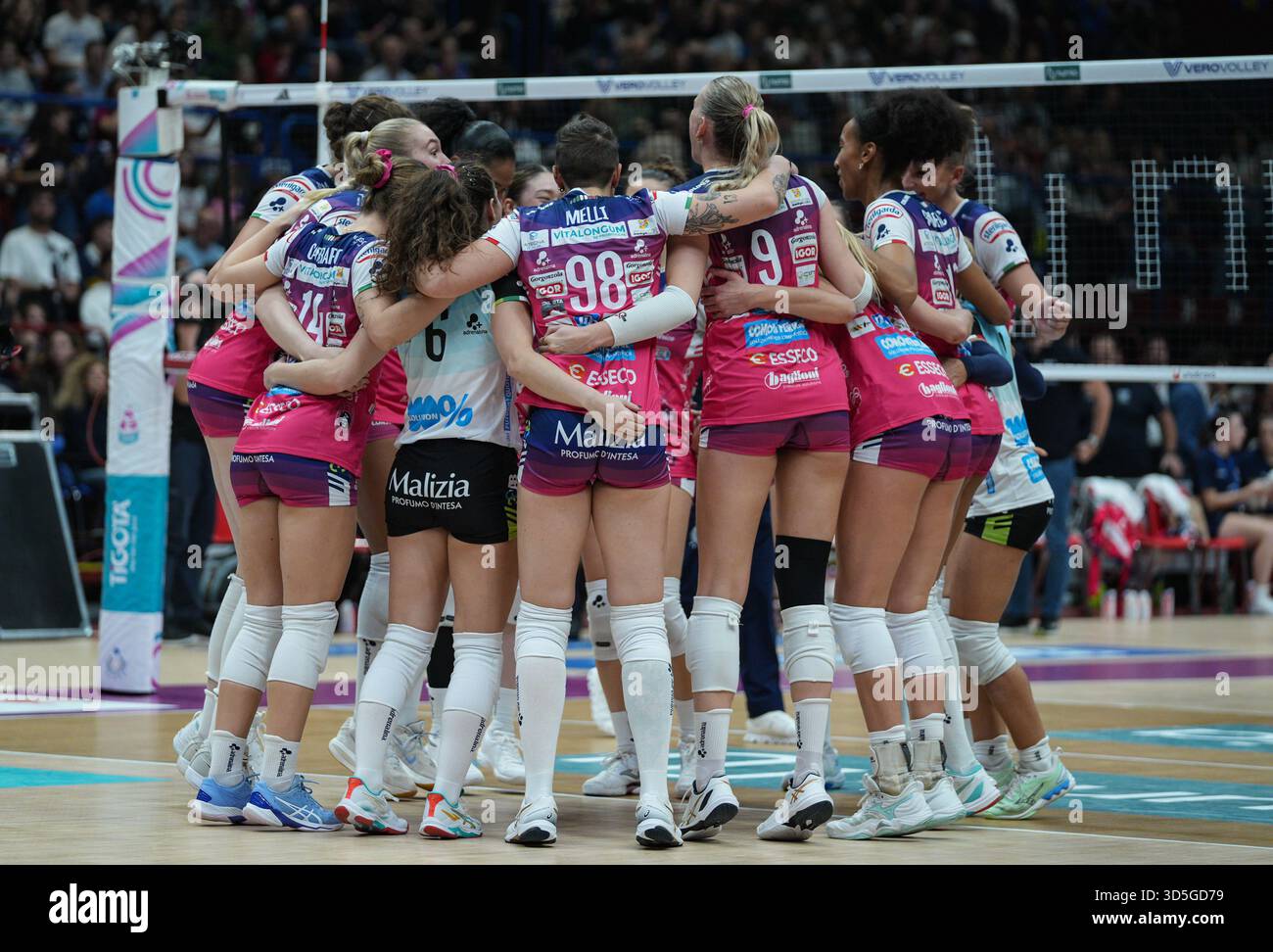 Line up (Igor Gorgonzola Novara) during Numia Vero Volley Milano vs ...
