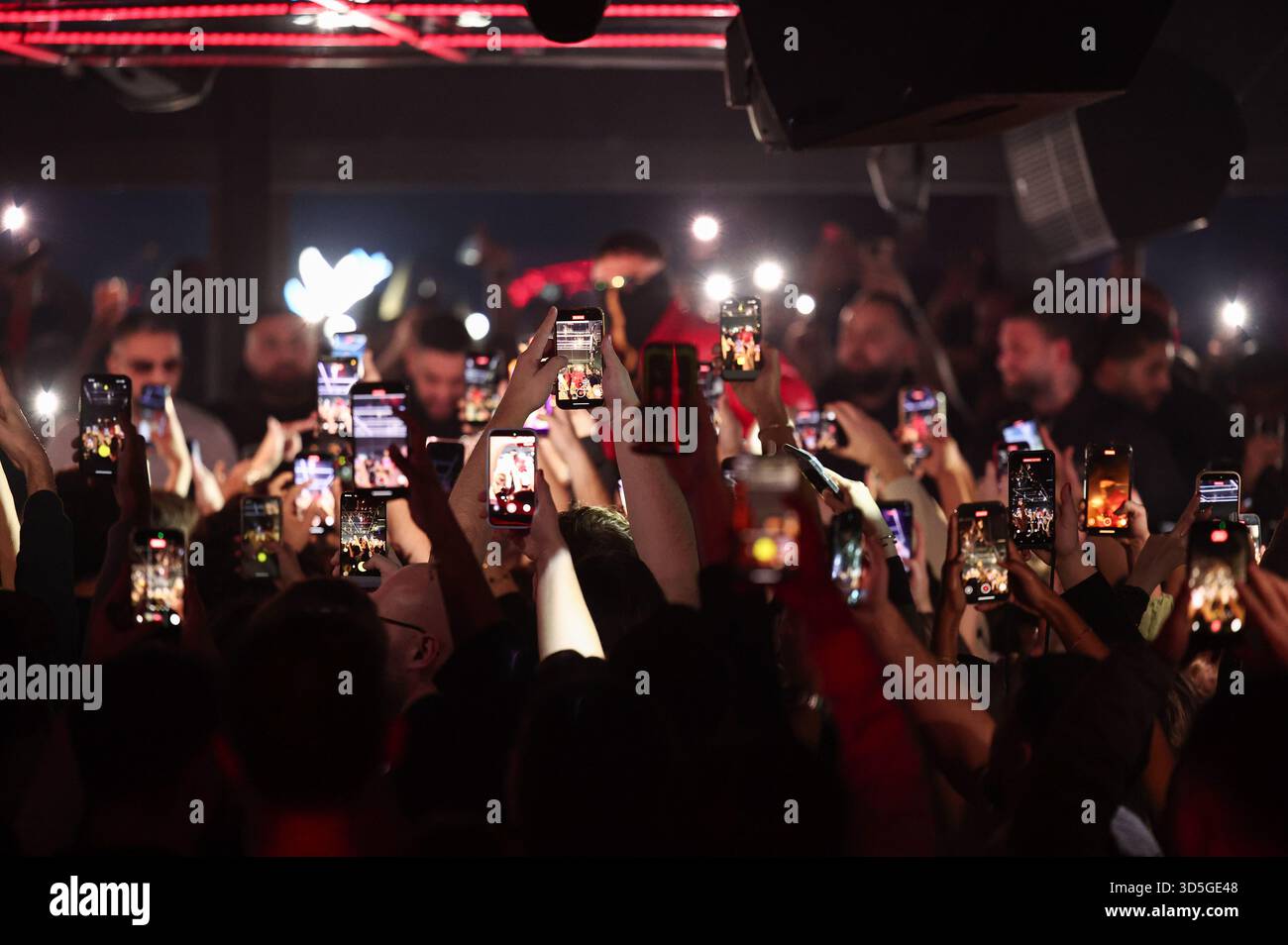 16 November 2025, Hesse, Gießen: Rapper Haftbefehl performs at La Louve ...