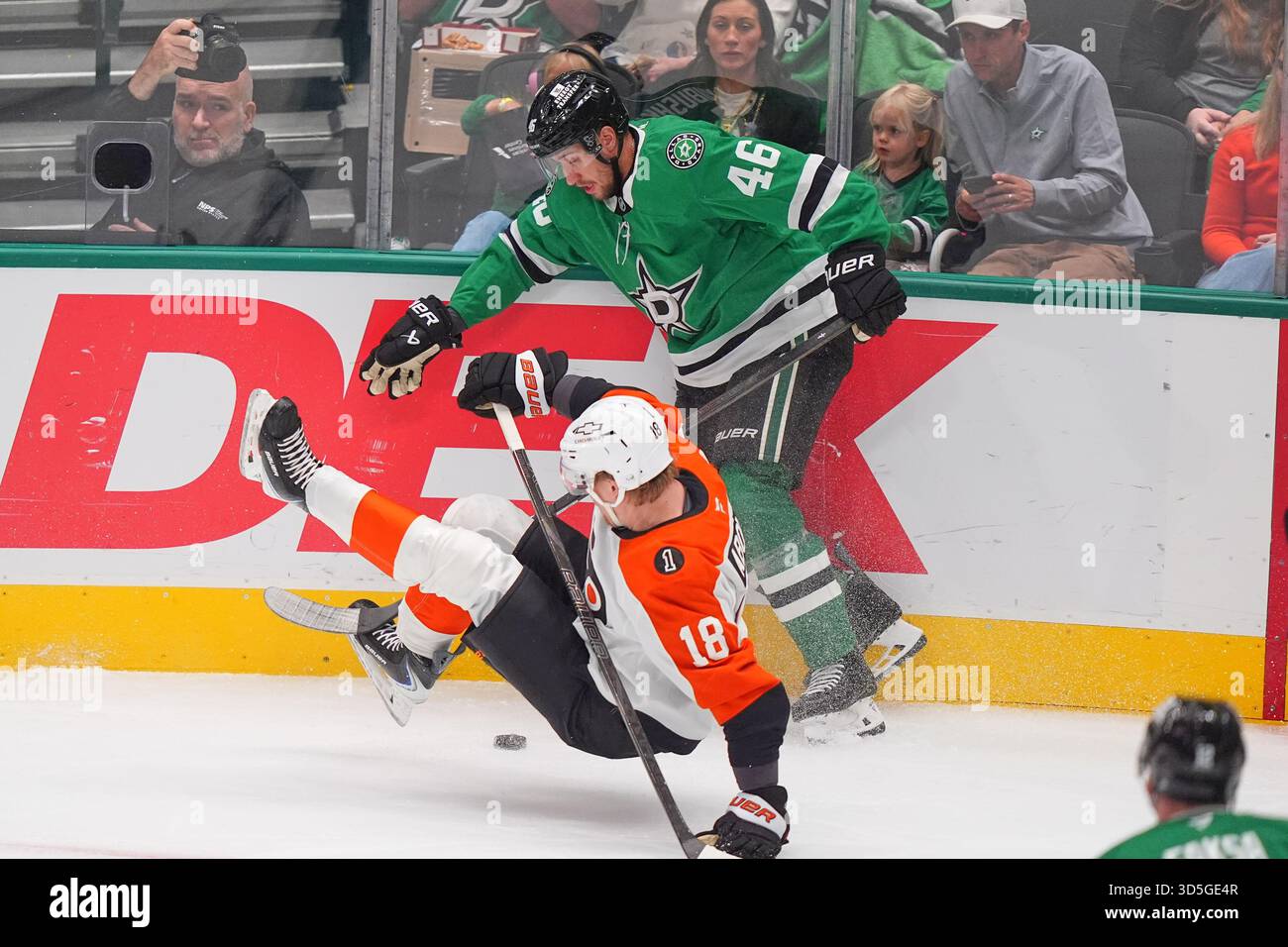 Philadelphia Flyers center Rodrigo Abols (18) falls to the ice against ...