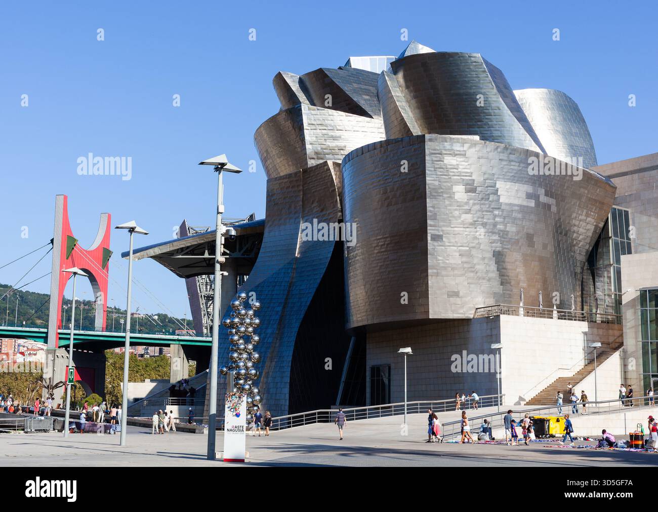 Modern architecture of the Guggenheim Museum in Bilbao, Spain, with its ...