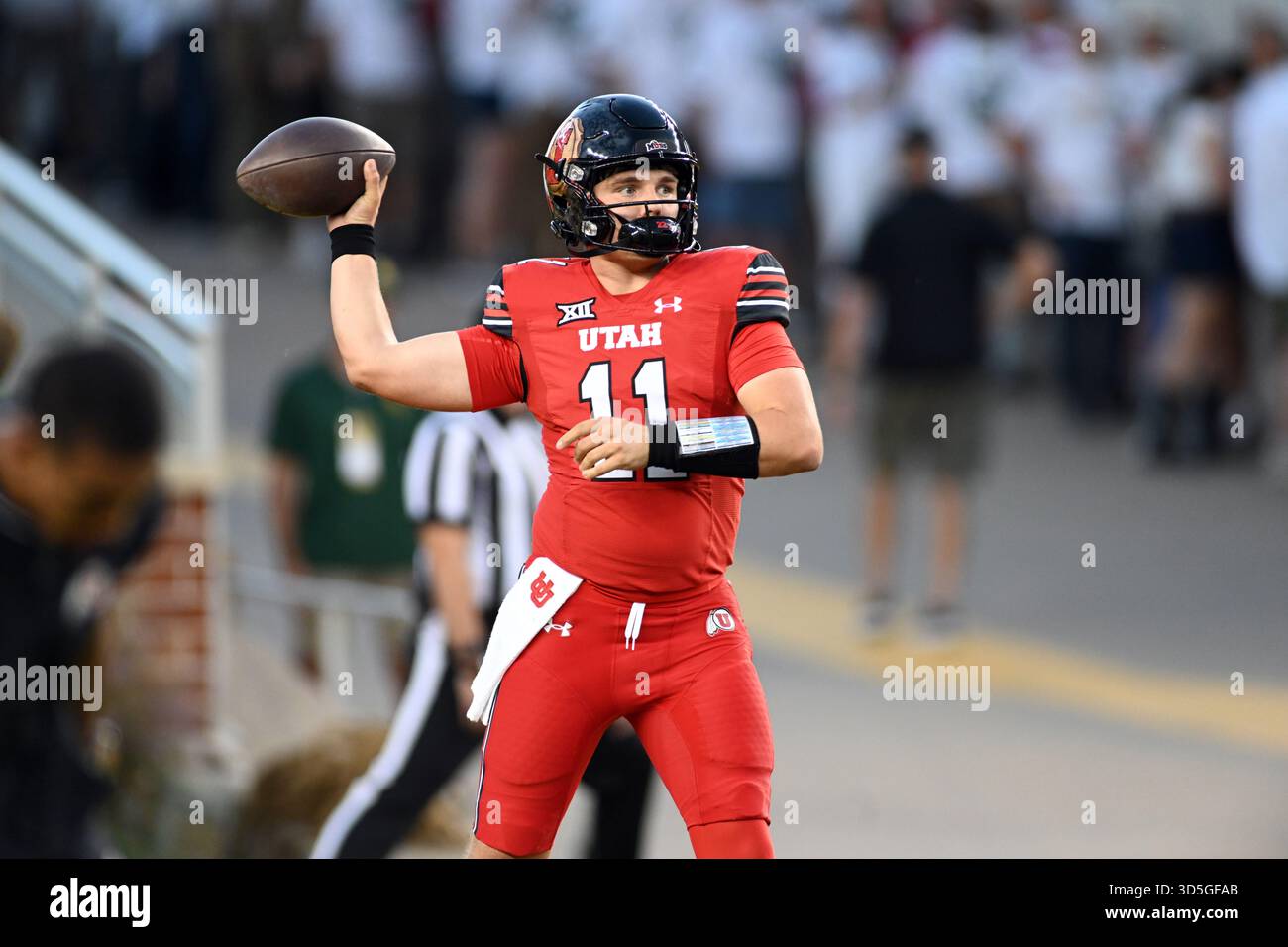 WACO, TX - November 15: Utah Utes QB Isaac Wilson warms up prior to ...