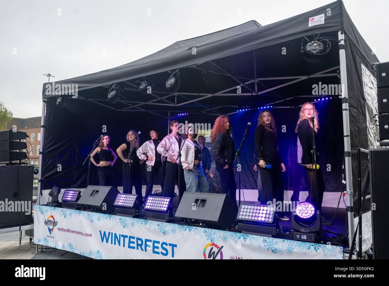 Watford, UK, 15th November 2025, Watford Christmas lights were switched ...