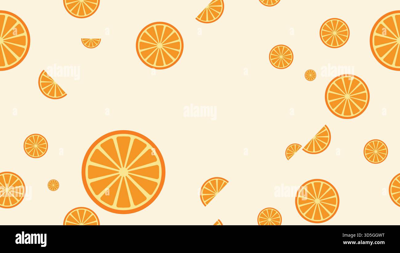 Seamless pattern featuring oranges Stock Vector Images - Alamy