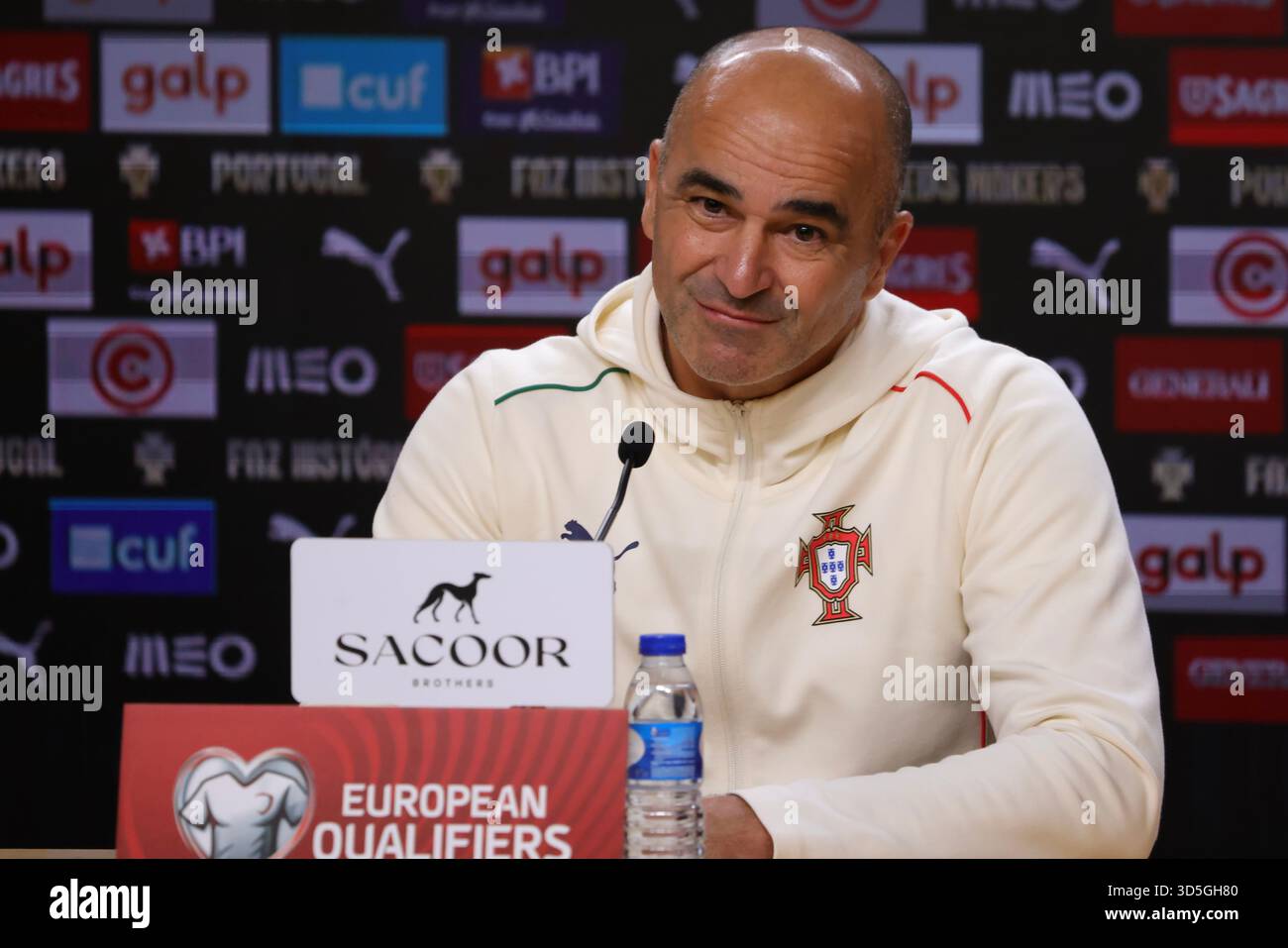 Press conference by the Portuguese national team coach Roberto Martinez ...