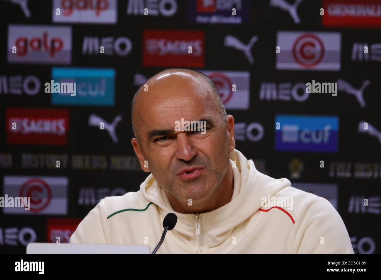 Press conference by the Portuguese national team coach Roberto Martinez ...