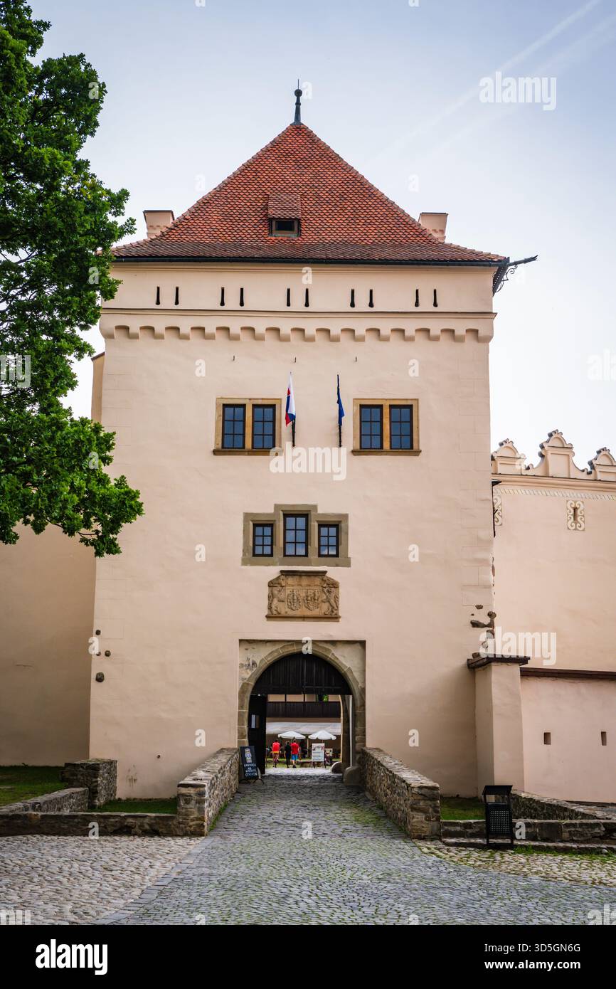 Quadrilateral gate tower of 15th-century Kežmarok Castle in Kežmarok ...