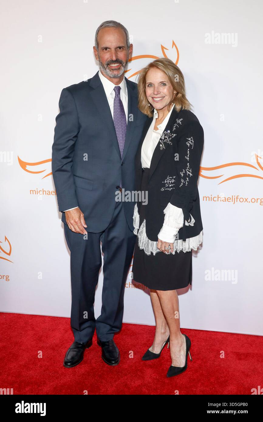 John Molner, left, and Katie Couric attend the Michael J. Fox ...