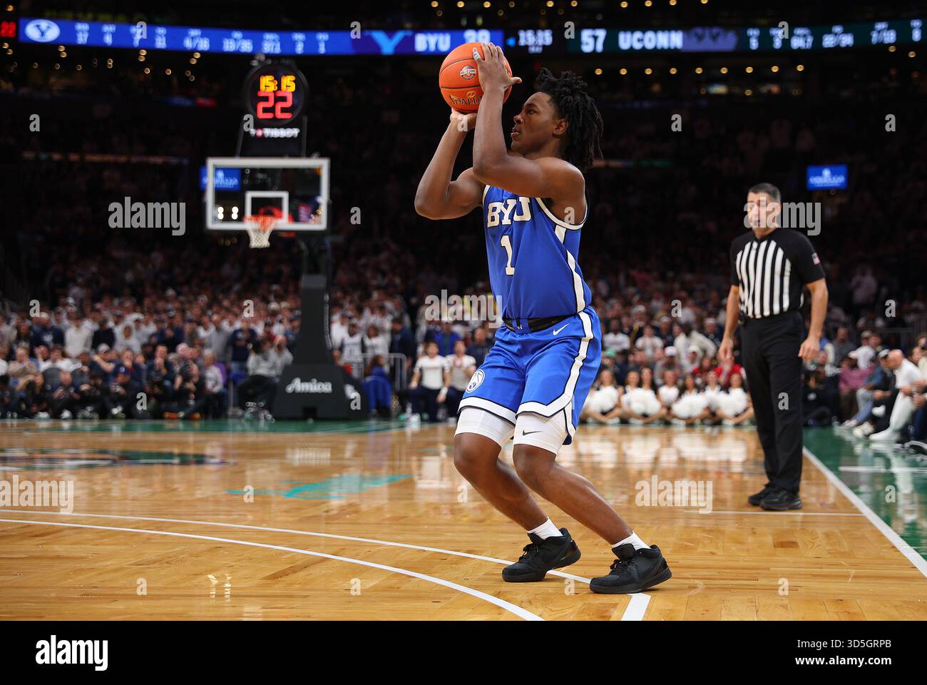 BOSTON, MA - NOVEMBER 15: Robert Wright III #1 of the BYU Cougars ...