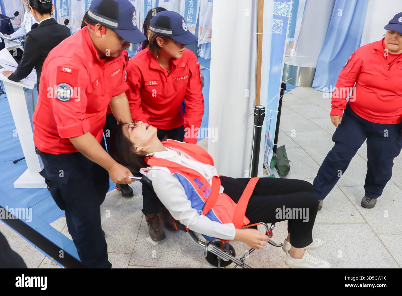 Lee Ching-har (front), candidate of Hong Kong Island East constituency ...
