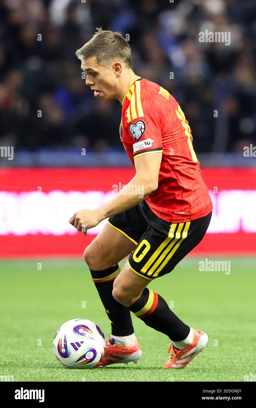 Belgium's Leandro Trossard pictured in action during a soccer game ...
