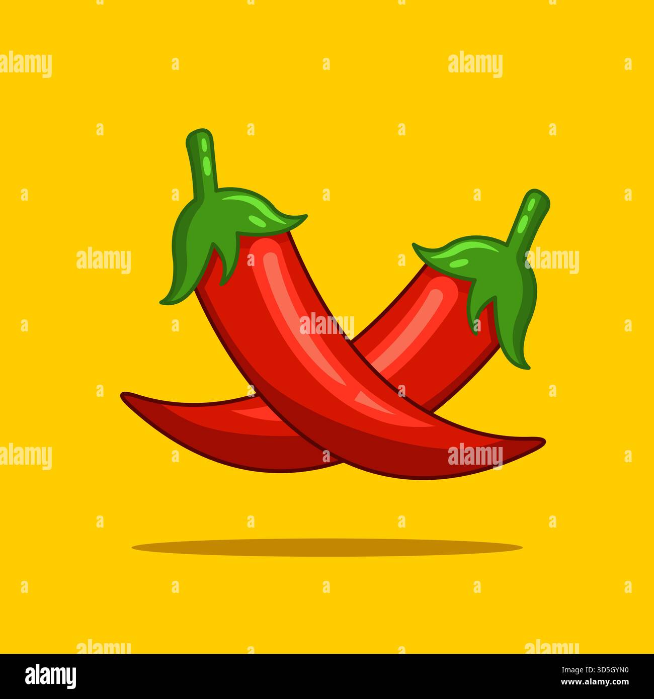 Hot Red Chili Peppers Vector Illustration Cartoon Design Stock Vector ...