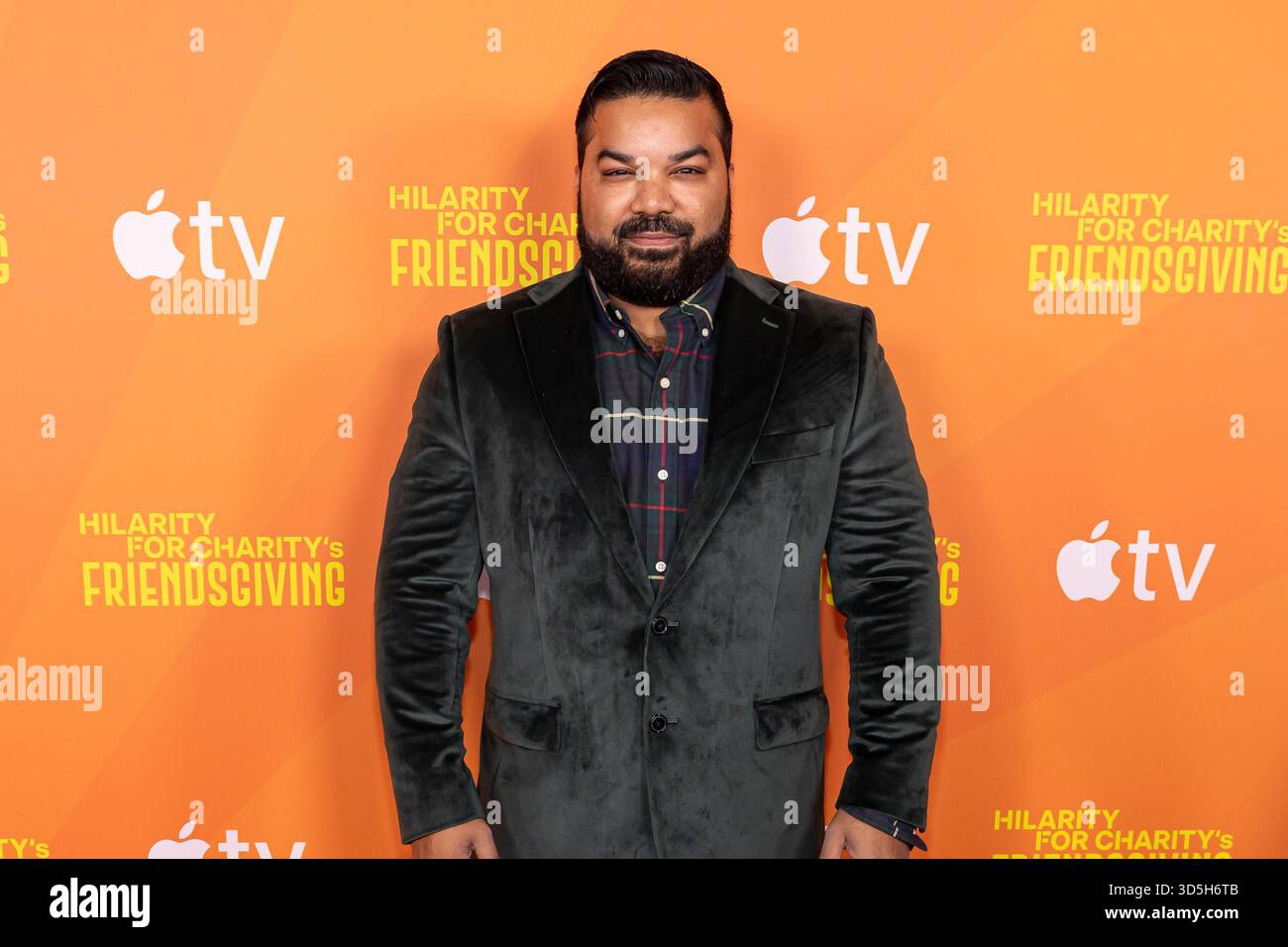 Adrian Dev attends the arrivals of Hilarity For Charity’s Friendsgiving ...