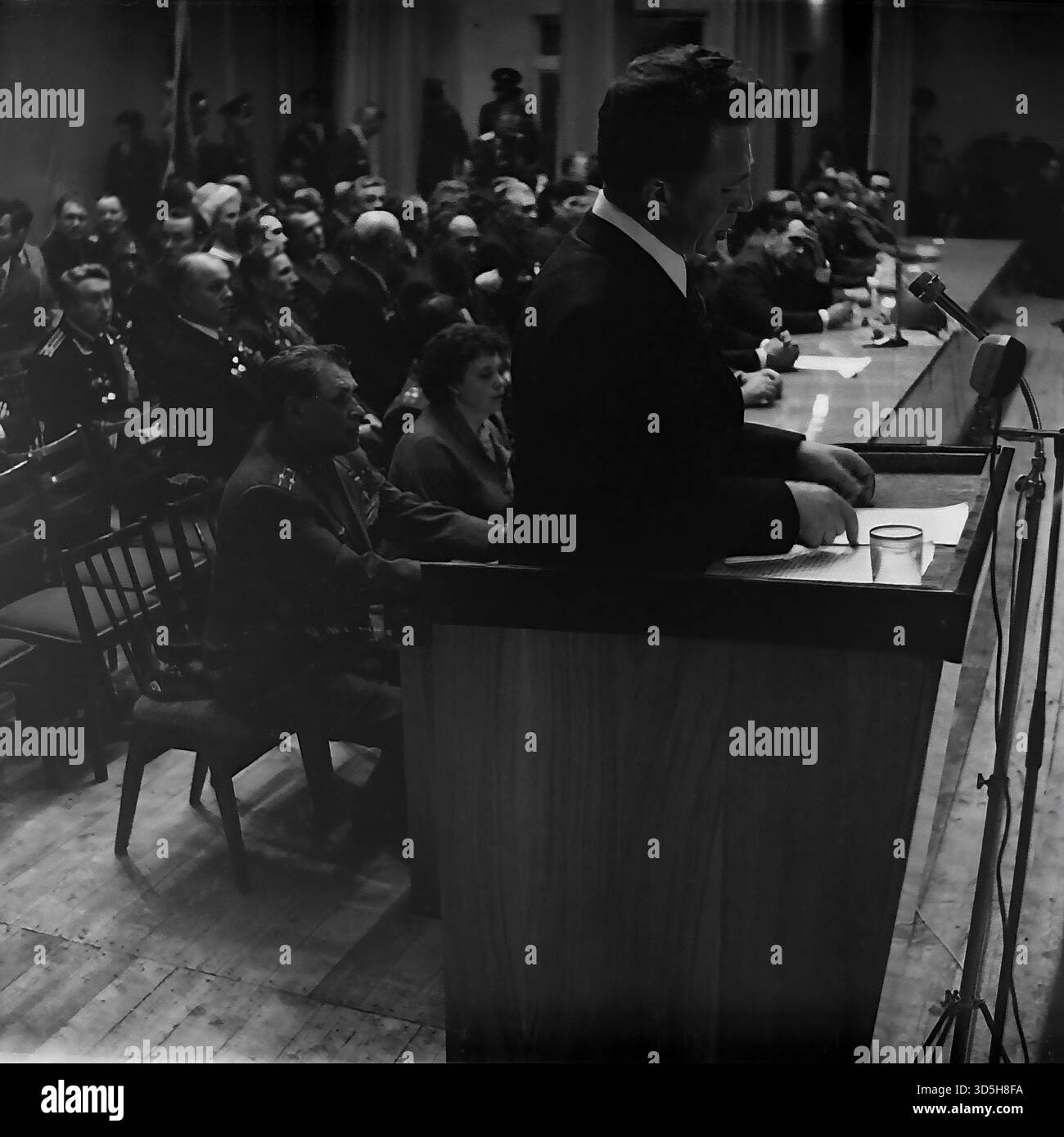 This archival B&W photo from 1975 captures the official solemn assembly ...