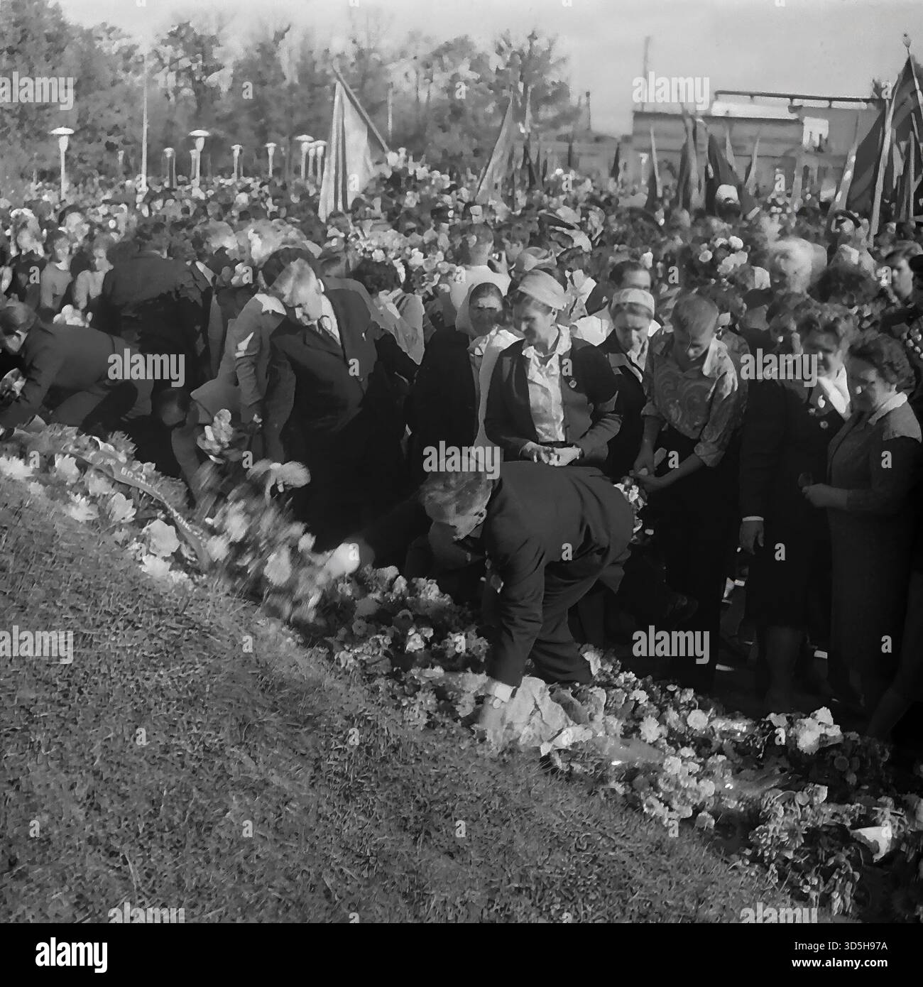 USSR, Ukrainian SSR, Slavyansk, 1975. A powerful scene of the mass ...