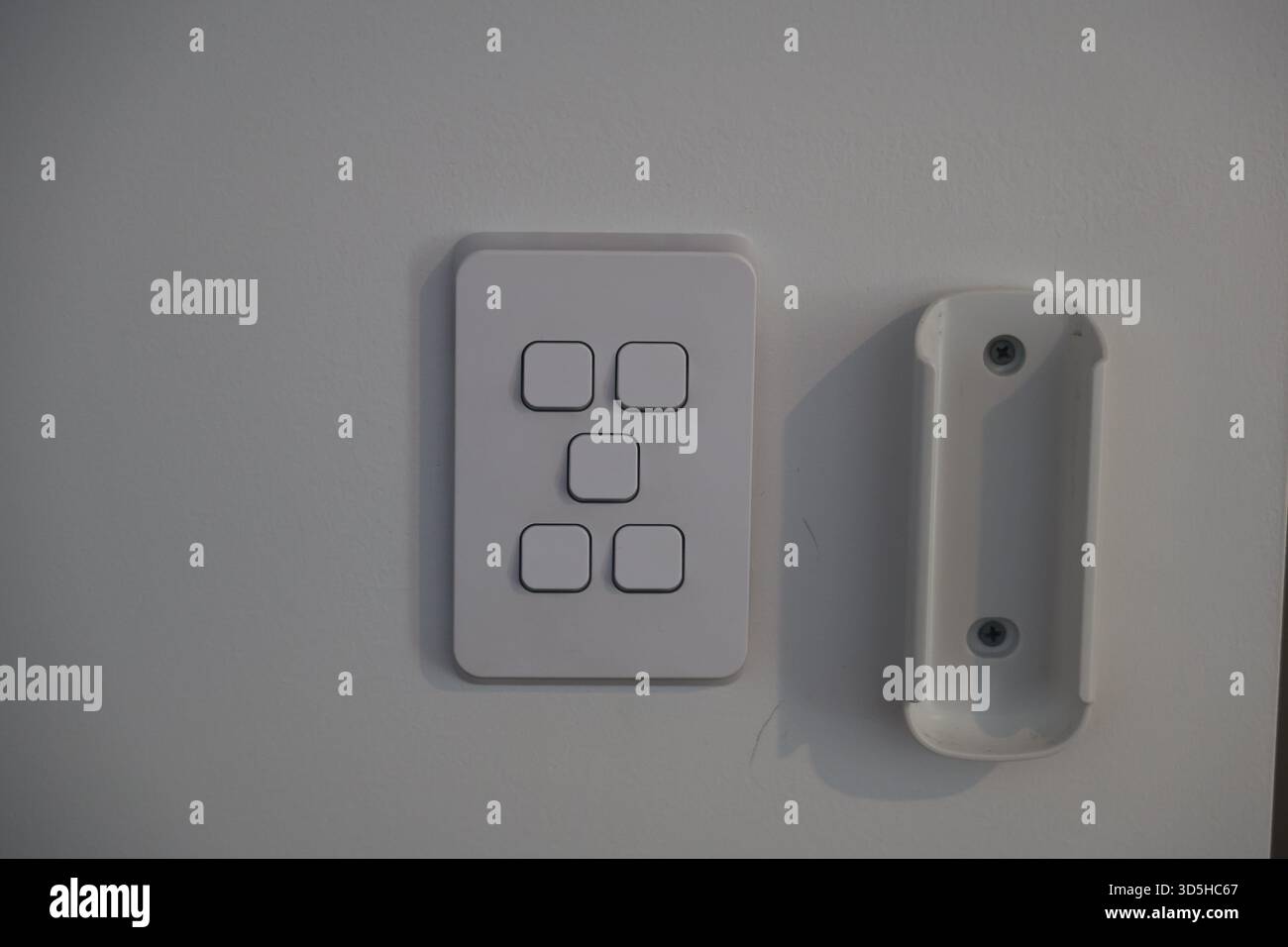 Minimalist Wall Control Panel Buttons Arrangement Stock Photo - Alamy