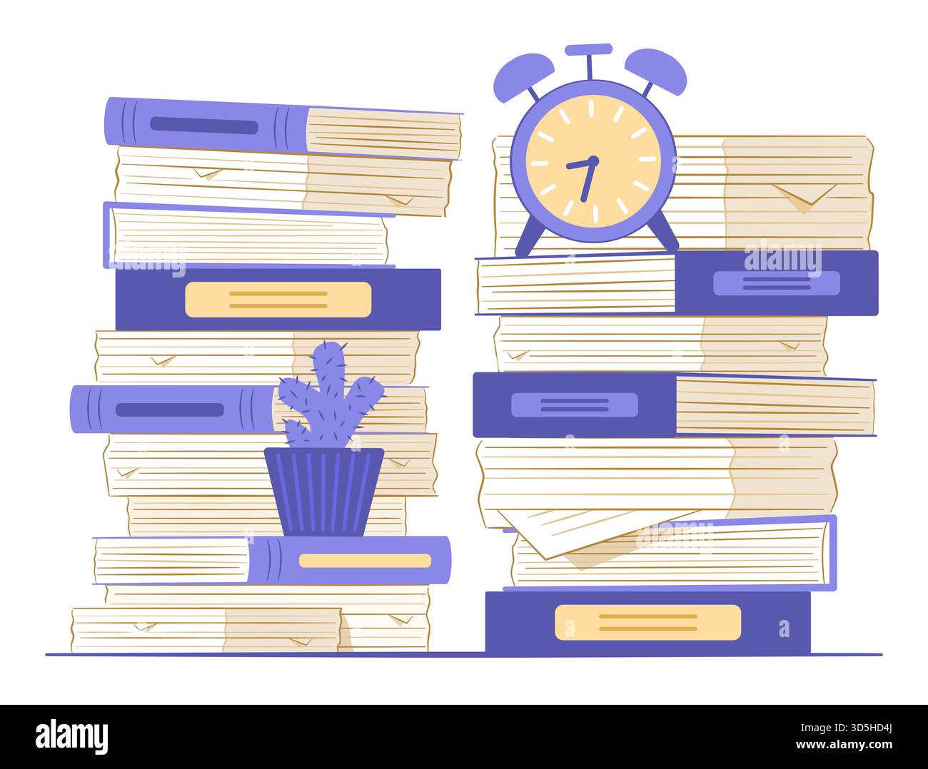 Books study overload Stock Vector Images - Alamy