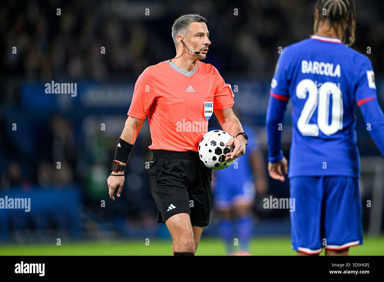 Referee during the FIFA World Cup 2026, Qualifiers, Group D football ...